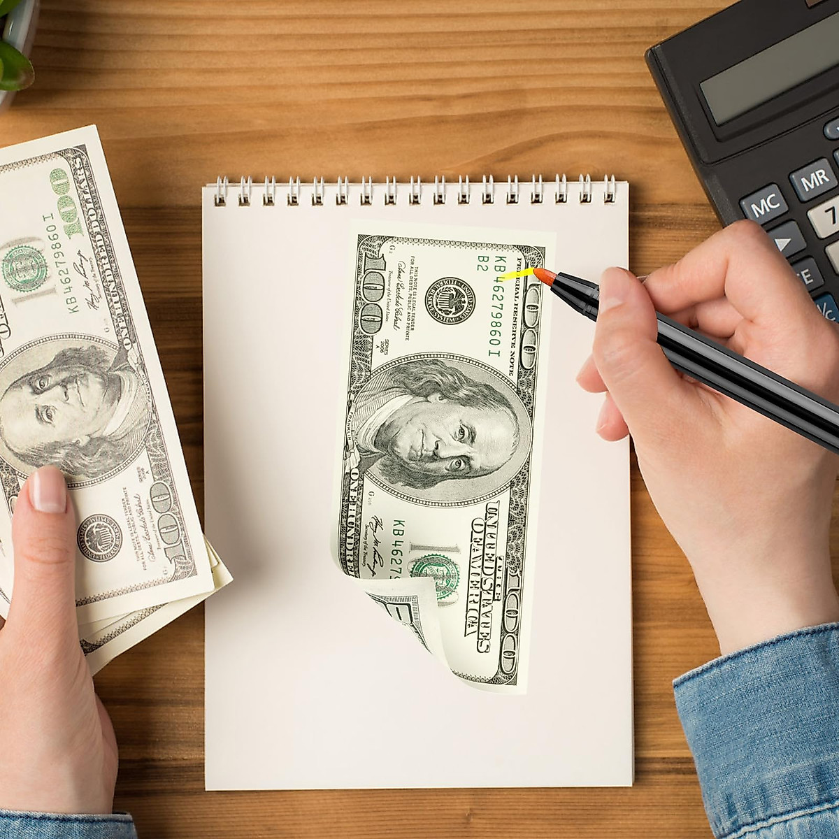 8 Pcs Counterfeit Bill Detector Pen Money Checker Fake Bill Checker Universal Detect Fake Money Tester