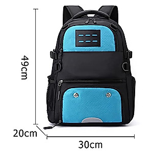 TARVIT Bowling Roller Bags Backpacks with Shoe Compartment School Laptop Bag Students Large Splicing Rucksack for Outdoor Sports Travel