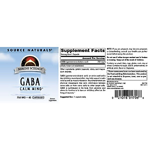 Source Naturals Serene Science GABA, for a Calm Mind, 750mg - 45 Capsules