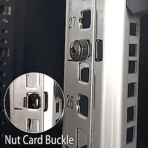 RIVECO Rack Screws & Cage Nuts for Server Cabinets & Racks Mounting Network Equipment Clip Nuts 50 Sets M6 x 16mm Black