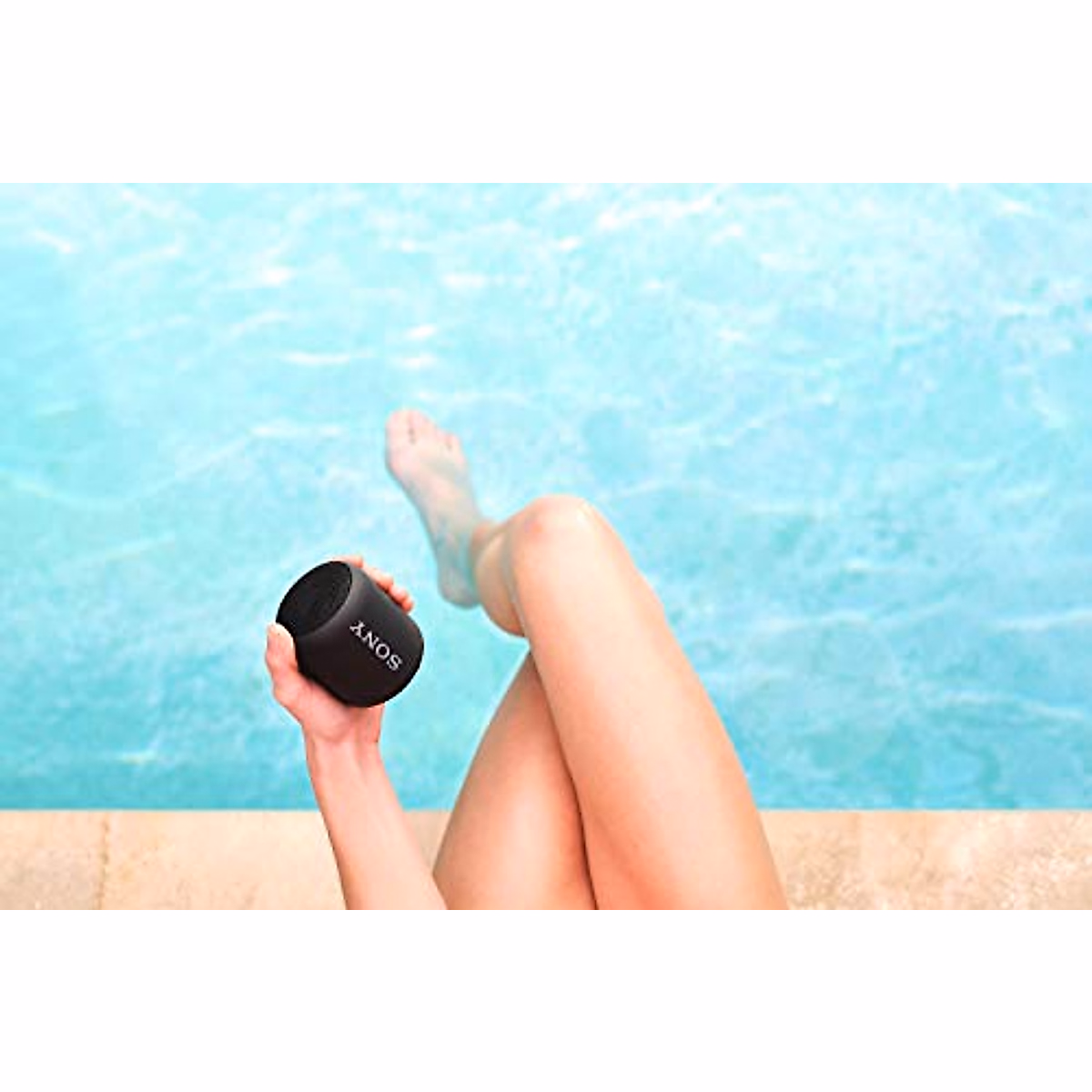 Sony Compact and Portable Waterproof Wireless Speaker with Extra Bass - Black