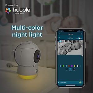 Motorola Peekaboo WiFi 1080p Video Baby Monitor - Multi-Color Night Light, Two-Way Audio, Infrared Night Vision – 360 Degree Remote Pan Scan and Digital Zoom/Tilt, Soothing Sounds & Lullabies