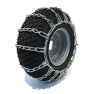 The ROP Shop New TIRE Chains 2-Link for John Deere Garden Tractor Lawn Mower - 400 420 425