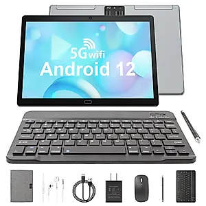 Android Tablet 10 inch,4GB RAM, 64GB Android 10.0 Tablet, 2MP+8MP Dual Cameras,Quad Core Processor, 6000mAh Battery,1280x800 IPS HD Display, GPS, Wi-Fi,Tablet (WiFi Version, with case)