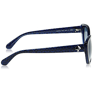 Kate Spade New York Women's Kenzie/G/S Rectangular Sunglasses, Blue/Blue Shaded, 53mm, 18mm