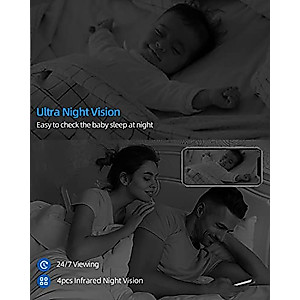 XIAOVV Home Security Cameras,2k 360 Degree 2.4ghz WiFi Security Camera,Privacy Mode,Night Vision Indoor Pet Camera with Alarm Push Phone app,SD&Cloud Storage