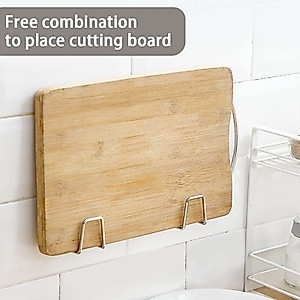 yeulluey 4Pcs Sponge Holder for Kitchen Sink, Strong Adhesive Small Sink Caddy Rustproof Waterproof Quick Drying Dish Holder SUS304 Stainless Steel