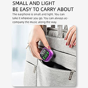 Wireless Earbud Sensitive Surround Sound Effect Bluetooth-compatible5.1 Mini Stereo Sports in-Ear Earbud for Doing Sports Purple