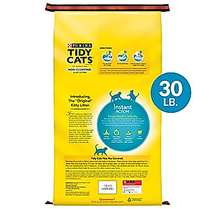 Purina Tidy Cats Non Clumping Cat Litter, Instant Action Low Tracking Cat Litter - 30 lb. Bag
