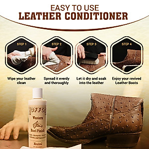 Venetian Western Boot Lotion 8oz Premium Leather Conditioner for Cowboy Boots, Work Boots, & Exotic Leather - Made in USA