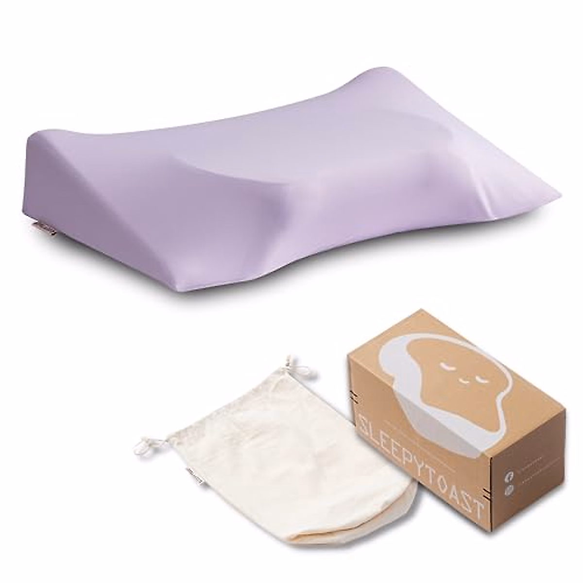 SLEEPY TOAST Neck Pillow for Sleeping fits Shoulder Perfectly, Side Sleeper Pillow with Armrest Area, Memory Foam Pillows for Neck and Shoulder Pain Relief, Cooling Pillow Cases (Purple)