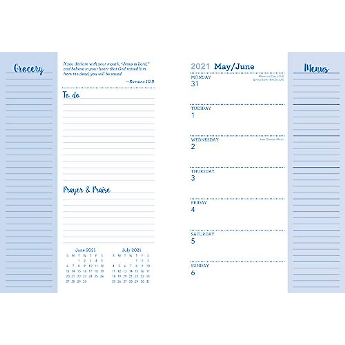 2021 Amy Knapp's Christian Family Organizer: 17-Month Weekly Faith & Inspiration Planner for Mom (Includes Stickers, Thru December 2021)