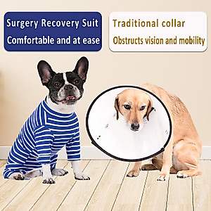 Axcimond Dog Onesie for Surgery Female Dog Surgery Recovery Suit Male Long Sleeve Recovery Suit for Dogs Spay Neuter Suit for Dogs After Surgery Small Medium Dogs Surgical Onesie Dog Cone Alternative