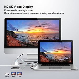 USB C Adapter for MacBook Pro/MacBook Air M1 2020 2019 2018 13" 15" 16", 7 in 2 USB C Hub for MacBook with thunderbolt 3 USB C Port 100W Power Delivery 5K HDMI USB C 2-USB A SD and microSD Card Reader