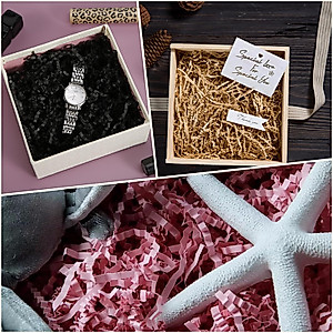 YHXKJ Crinkle Paper for Gift Box (1/2 LB) Crinkle Cut Paper Shred Filler,Shredded Paper Filler Packing Gift Wrap Easter Basket Grass Filler-Bright Orange