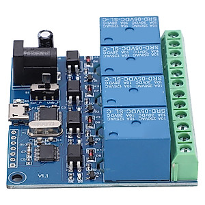 RANNYY USB Relay Module,DC5V 4 Channel Relay Module USB Computer Control Relay Switch High Performance Chip LCUS-4