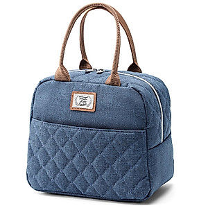 Lekesky Lunch Bag for Women Insulated Small Lunch Box Leakproof Lunchbox for Nurses Work, Navy Blue