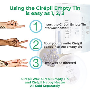 Cirepil - Empty Metal Tin - Capacity : 400g or 14.10fl oz - Use with The Cirepil Heater - Replacement Waxing Pot