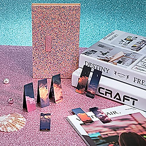 10 Pieces Magnetic Bookmarks Sunset Cloud Metal Magnet Page Markers Sky Aurora Assorted Book Markers Set Magnetic Page Clip for Women Girl School Office Reading