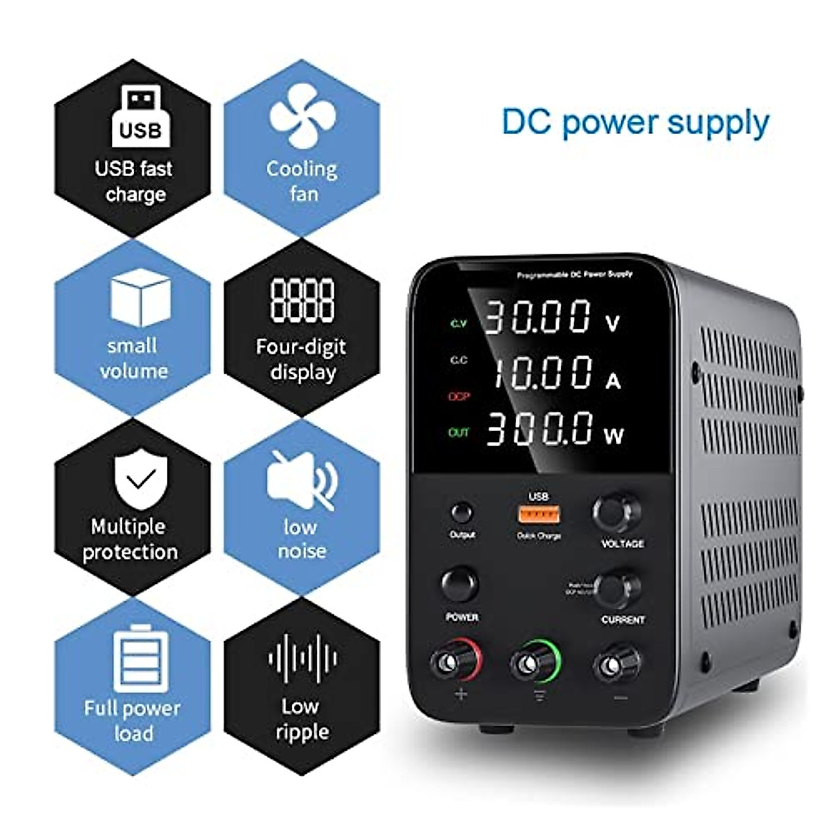 Programmable DC Power Supply - Adjustable Voltage & Current | EZGA