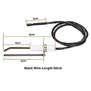 WADEO Fire Pit Igniter, Push Button Ignition Kit with 2 Outlets and Ground Wire for Fire Pit Gas Burner System