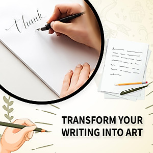 SpiceBox Creative Hand Lettering Kit, Learn Calligraphy Set with Workbook, Creative Simple Modern Letter Writing, Arts and Crafts Hobby for Adults