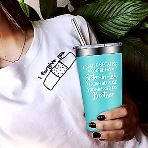 Grifarny Sister in Law Gifts, Gifts for Sister in Law - Sister in Law Birthday Gifts - Christmas Gifts for Sister in Law Women - Sister in Law Tumbler 20oz