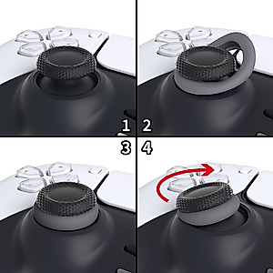 PlayVital 3 Pairs Silicone Aim Assist Target Motion Control Precision Rings for PS5, for PS4, for Xbox Series X/S, Xbox One, Xbox 360, for Switch Pro, for Steam Deck - Gray & Black & White