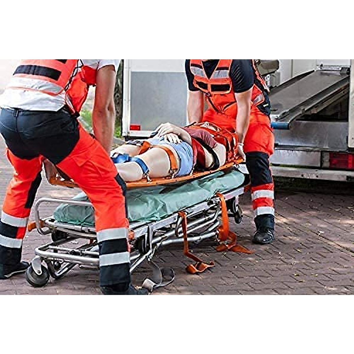 ASA Techmed Spine Board Stretcher, Patent Transfer EMT Backboard Immobilization, Base Board Green