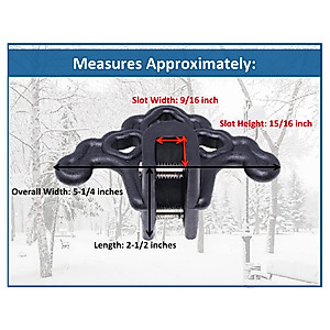 Plastic Roof Ice Guard Snow Guard Snow Stops for Standing Seam Metal Roofing - Multi-Color/Multi-Pack Listing (50, Black)