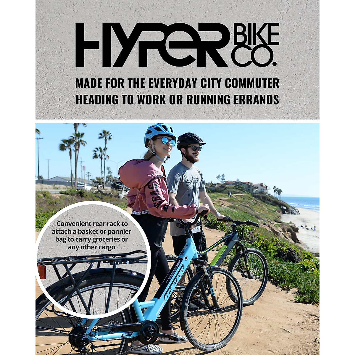 Hyper E-Ride Electric Bike, 36 Volt Battery, 700C Wheels, Blue