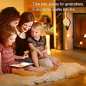 TJ.MOREE Fireplace Bellows Indoor 19"x 8" Large Wood Fire Blower with Hanging Strap, Long Handle, Metal Nozzle, Great Tool for Fireplace, Fire Pit, Wood Stove, BBQ, Outdoor Camping