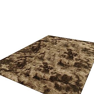 Textured Soft Blanket, Warm and Lightweight Throw Blanket, Cute Shaggy Bedside Blanket Floor Mat Carpet Household Living Room Bedroom Decor - Coffee 5080cm