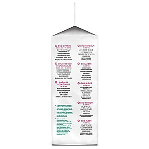 ATTITUDE Non-Toxic Diapers, Eco-Friendly, Hypoallergenic, Safe for Sensitive Skin, Chlorine-Free, Leak-Free & Biodegradable Baby Diapers, Plain White (Unprinted), Size 6 (35-66 lbs), 20 Count