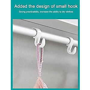 XUANIIIL Wall Mounted Drying Rack Clothing for Laundry Foldable, Collapsible Clothes Drying Rack Folding Indoor, Laundry Dryer Hanger Rack with 7 Rods, for Laundry/Bathroom