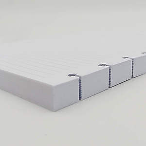 Junior Size Discbound Refill Paper - 8 Discs Discbound Paper, Lined Arc Paper Refill, 100gsm, Disc Paper Refill White Paper, 100 Sheets/200 Pages, 5.8 X 8.25 in