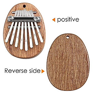 Mr.Power Cute Kalimba Marimba Portable Finger Thumb Piano for Beginners (8 Keys, Natural Wood)