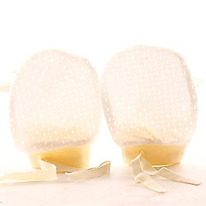 Adeimoo Baby Boy Girl No Scratch Silk Cotton Mittens Mesh Breathable Drawstring Gloves for Newborn Toddler Infants 8 Pack (Eyelet Mitten)