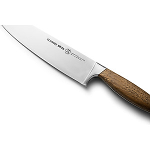 Schmidt Brothers - Bonded Teak, 15-Piece Knife Set, High-Carbon Stainless Steel Cutlery with Acacia and Acrylic Magnetic Knife Block and Knife Sharpener