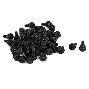 PC Computer Case Thumbscrews M3.5 Thumb Screws Black 50 Pcs