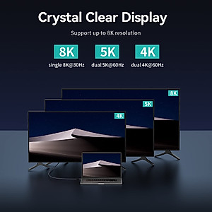 Yottamaster 100W USB C Cable, 40Gbps Data Transfer Speed, 2.62FT USB C Cable Thunderbolt 4 Cable with PD 100W Charging, Type C Dispaly Cable Support 8K/ Dual 4K Video Output