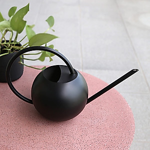 Watering Can, 400ml Black Stainless Steel Watering Can Pot with Long Spout, Small Watering Can Indoor Plant, for Indoor House Plants Bonsai Outdoor Garden Flower Decorative