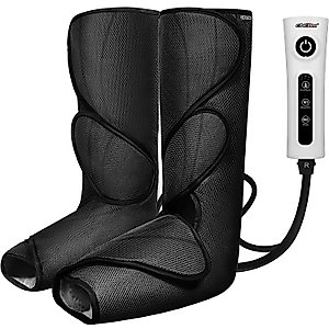 CINCOM Leg Massager for Circulation and Pain Relief, Air Compression Foot and Calf Massager Helpful for Relaxation, Swelling and Edema Gifts for Mom and Dad (with 2 Extensions) - FSA HSA Eligible