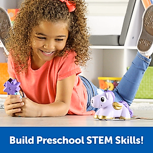 Learning Resources Coding Critters MagiCoders: Skye the Unicorn, Screen-Free Early Coding Toy For Kids, Interactive STEM Coding Pet, 22 Pieces, Ages 4+