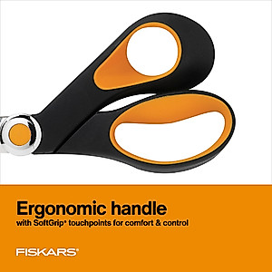 Fiskars 175800-1002 Razor-edge Softgrip Scissors, 8 Inch, Black