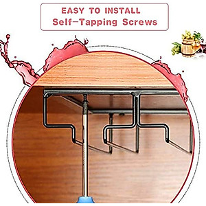 Black 4 Rows Wine Glass Shelf, Upside-down Home Goblet Iron Art Shelf, Wine Glass Hanging Storage Rack (Color : 3 Rows 1 Pack)