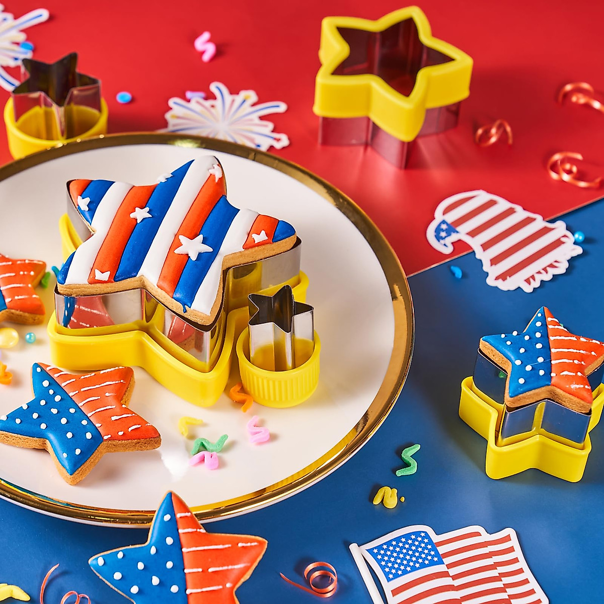 ETERSION Star Cookie Cutter 5 Pieces 5 Sizes 1" to 4"