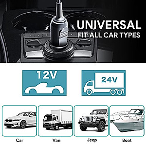 TAIFU DC Adapter 12V/24V 8mm Car Charger for Bluetti EB3A EB70 EB70S Portable Power Station, Jackery Explorer 1000 500 300 240 160 E160 E240 Honda HLS 290 HLS290 167Wh 240Wh Battery Cigarette Lighter