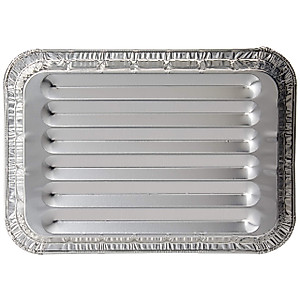 DCS Deals Pack of 25 Disposable Aluminum Foil Toaster Oven Pans - Mini Broiler Pans | BPA Free | Perfect for Small Cakes or Personal Quiche | Standard Size - 8 1/2" x 6"