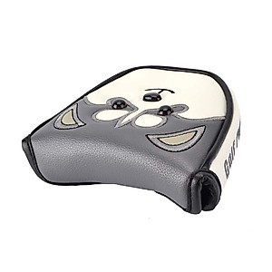 PLUSKER 1PC Golf Club Mallet Putter Head Cover Magnetic Closure Synthetic Leather with Husky Pattern Design Creative Golf Headcover